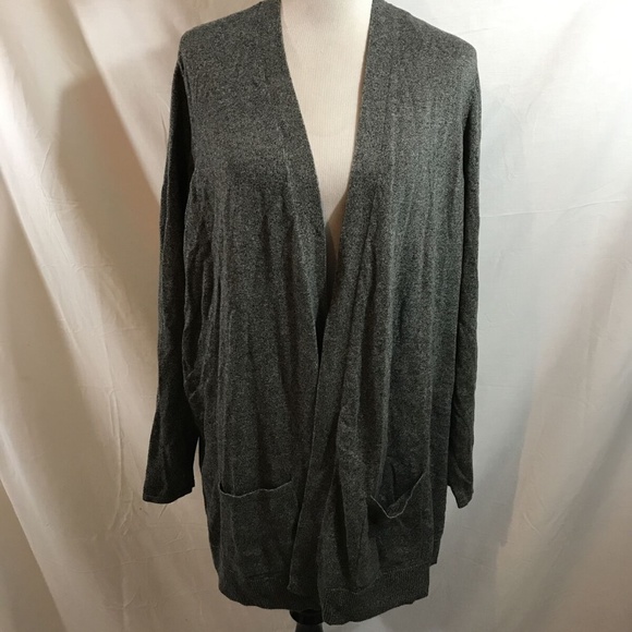 croft & barrow | Sweaters | Croft Barrow Black Gray Long Sleeve Open ...